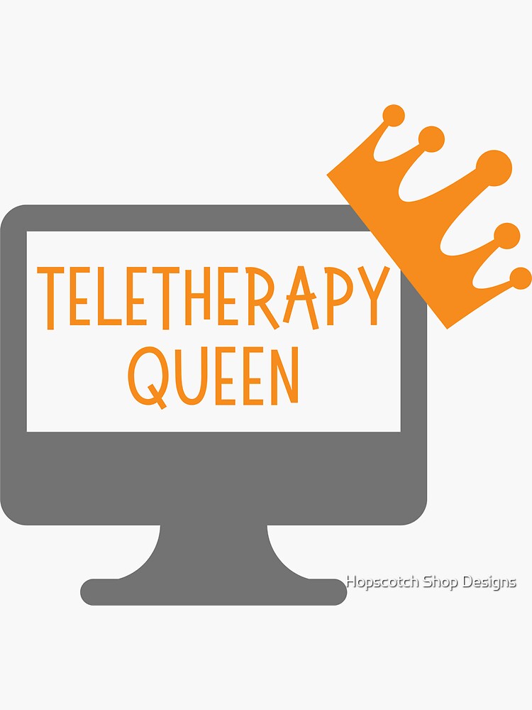"Funny Teletherapy Design for Virtual Therapists" Sticker for Sale by ...