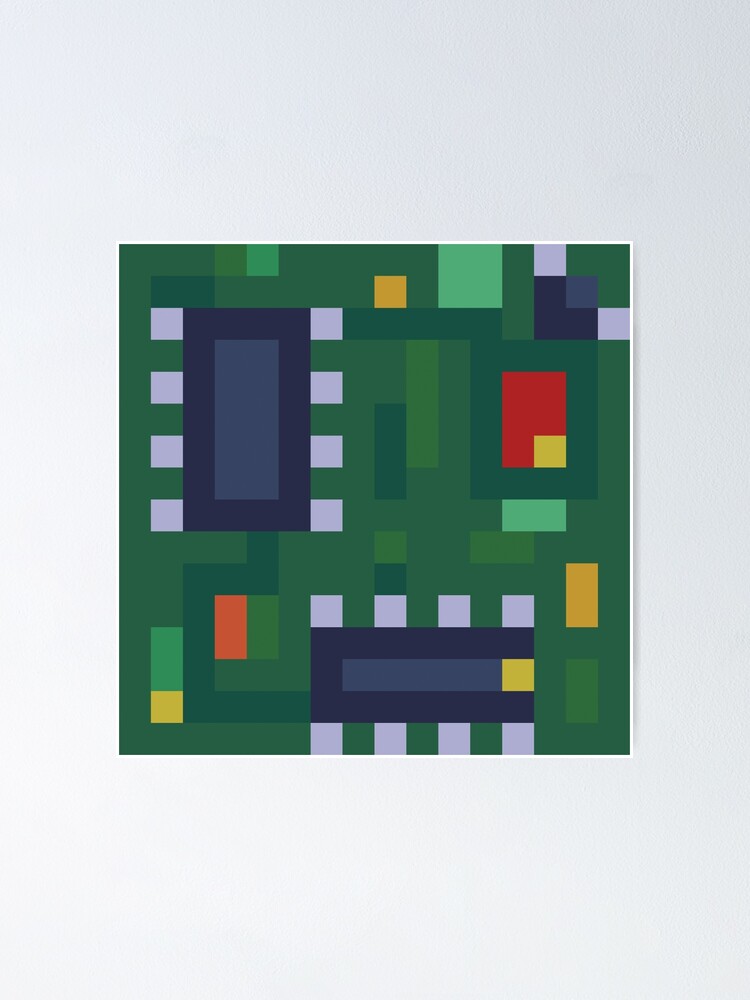 "Computer Chip Pixel Art" Poster for Sale by gezzoto | Redbubble