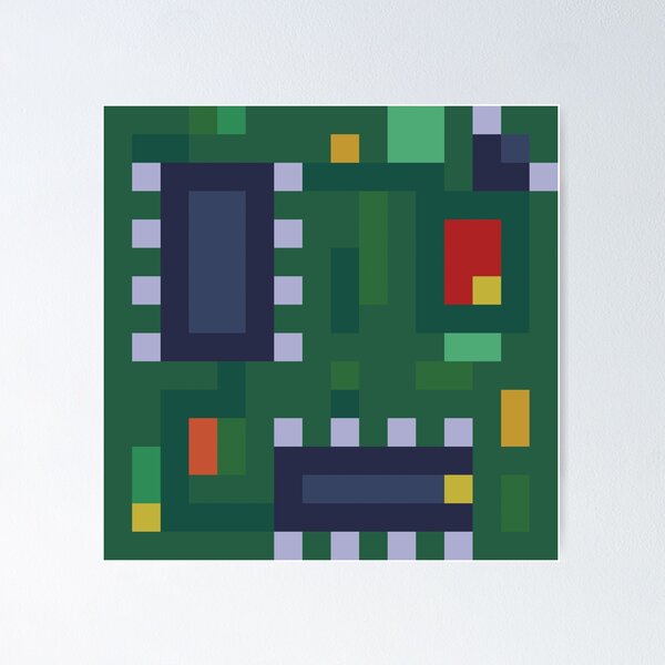 "Computer Chip Pixel Art" Poster for Sale by gezzoto | Redbubble