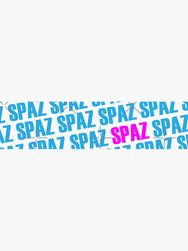 "Spaz Cool 80's Aesthetic Pink And Blue" Sticker for Sale by ...