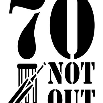 "70 NOT OUT CRICKET DESIGN" Poster for Sale by PoshJocks | Redbubble