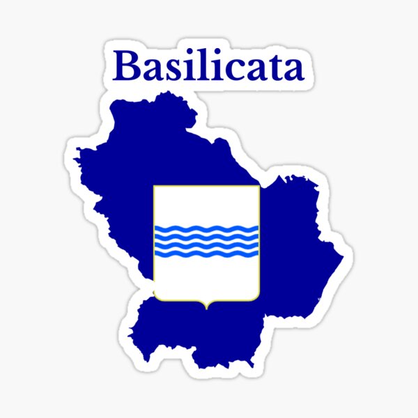 "Basilicata Map Flag, Italy, Italian Region." Sticker for Sale by ...