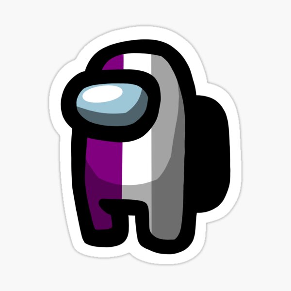 "Asexual pride Among us crew member" Sticker by doctorhoffman | Redbubble