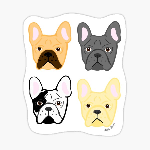 "Frenchies" Sticker by AnnieGetYourPen | Redbubble