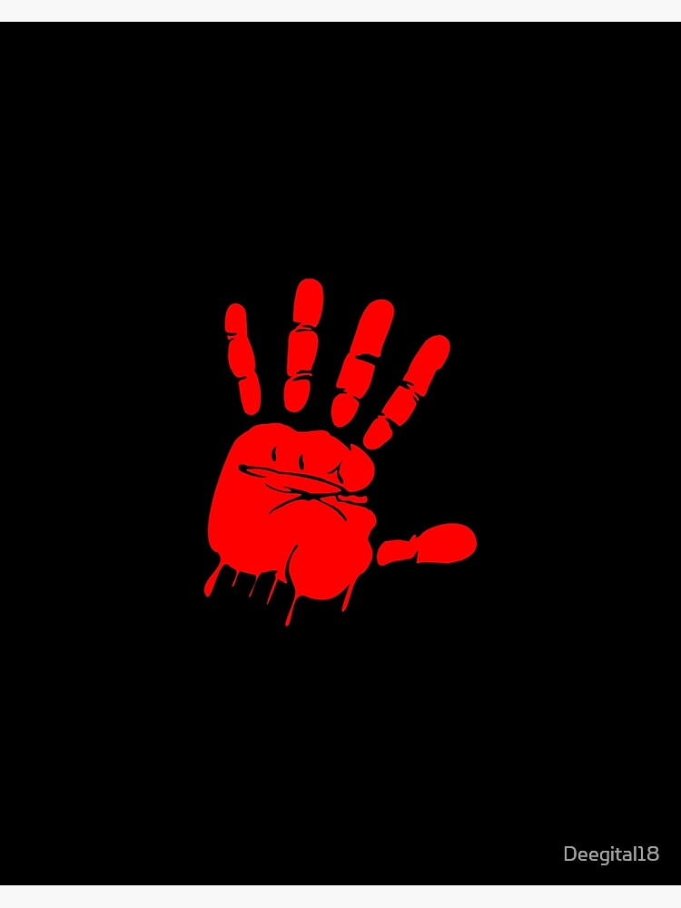 "MMIW - missing murdered indigenous women - Red hand dripping blood ...
