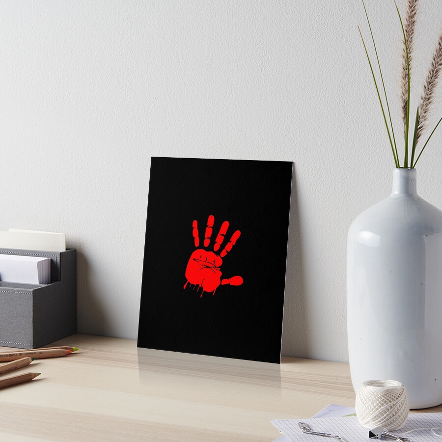 "MMIW - missing murdered indigenous women - Red hand dripping blood ...