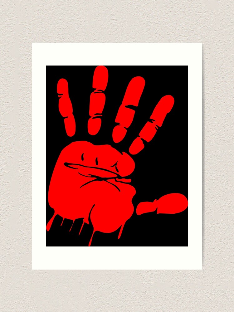 "MMIW - missing murdered indigenous women - Red hand dripping blood ...