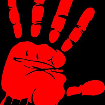 "MMIW - missing murdered indigenous women - Red hand dripping blood ...