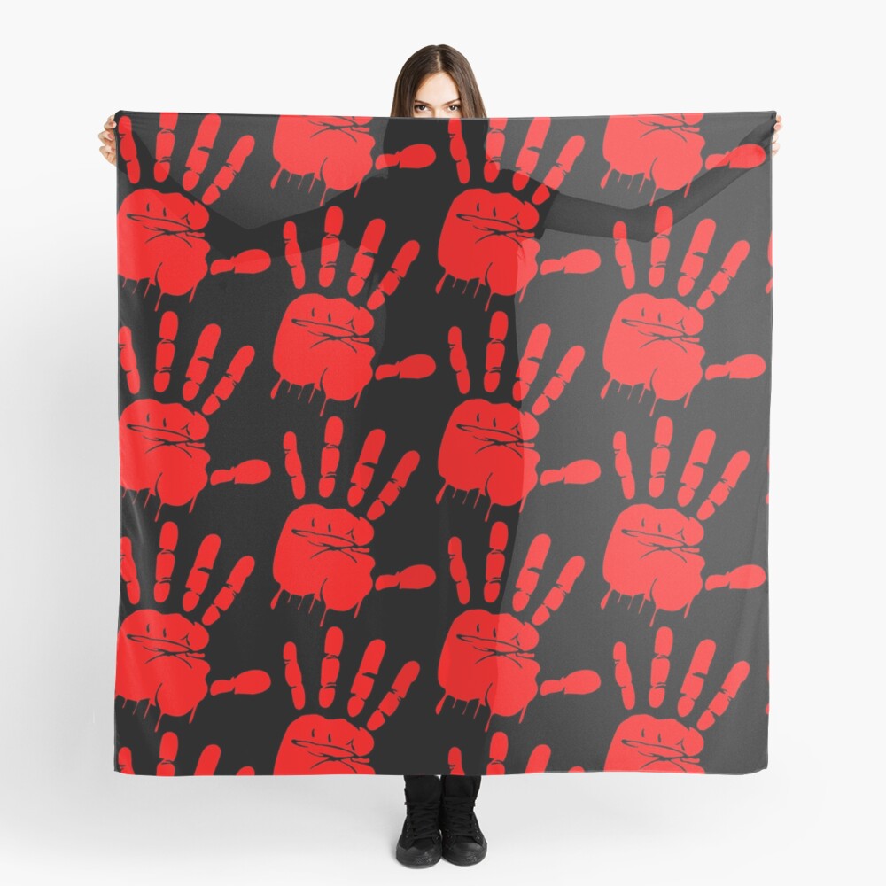 "MMIW - missing murdered indigenous women - Red hand dripping blood ...