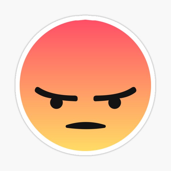 "Angry Emoji" Sticker for Sale by RMGhost | Redbubble