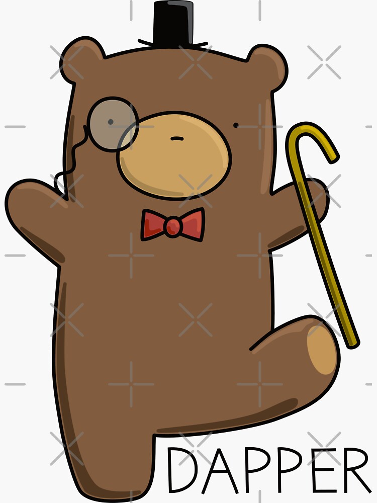 "Dapper Bear" Sticker for Sale by jamsjars | Redbubble