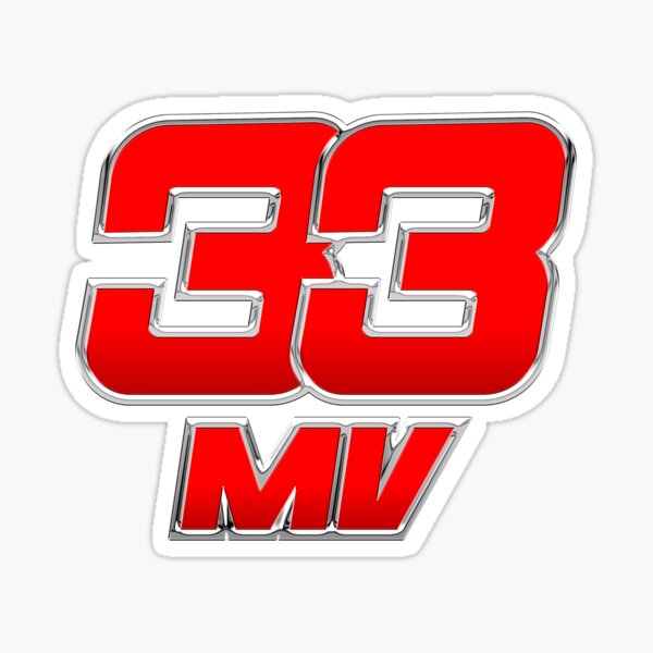 "33 MV - Chromed Number" Sticker for Sale by RicardoGomes | Redbubble