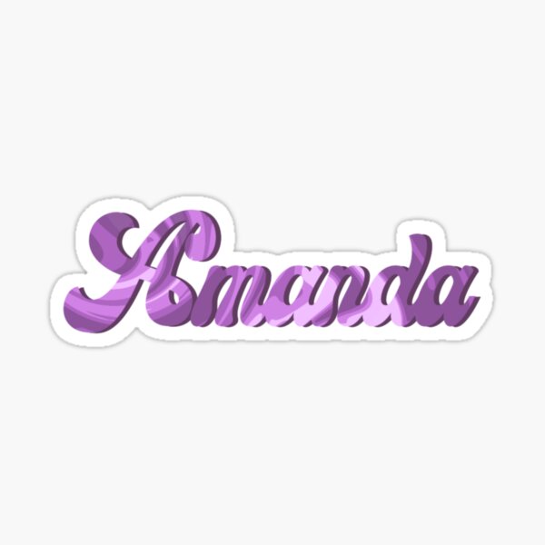 "Amanda" Sticker for Sale by AnimalsAndStuff | Redbubble