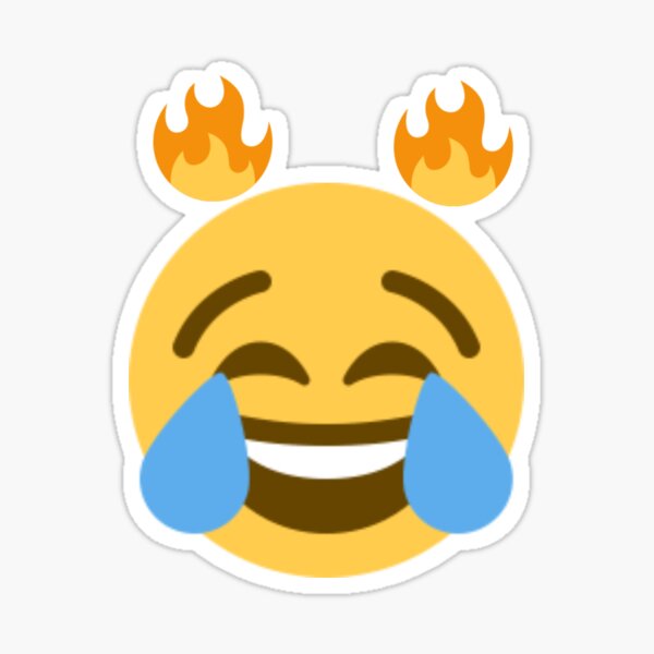 "Laughing emoji" Sticker by Tariquezia | Redbubble