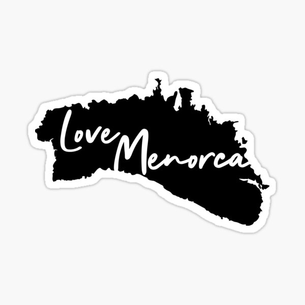 Pegatina «Love Menorca - Menorca silueta mapa España isla» de mgoo ...