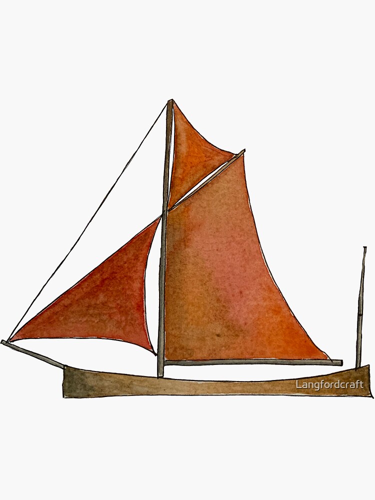 "Sailing Barge" Sticker for Sale by Langfordcraft | Redbubble