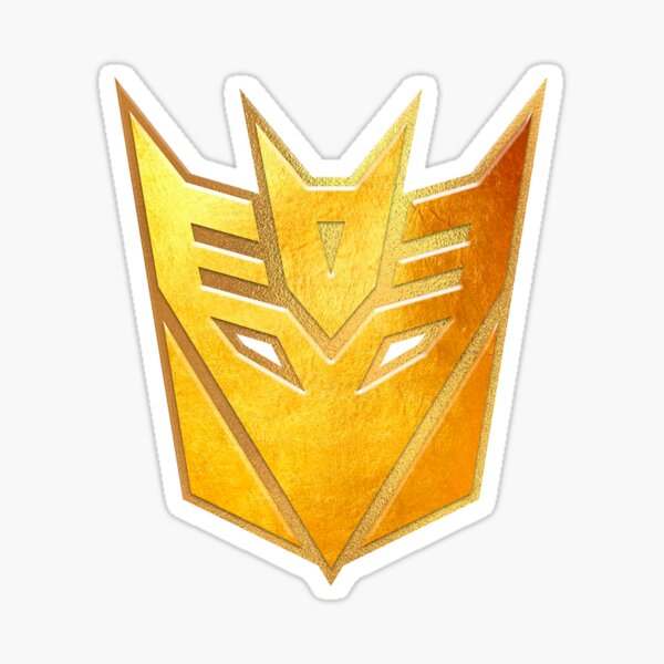 "Golden decepticons" Sticker for Sale by RaymondDiaz | Redbubble