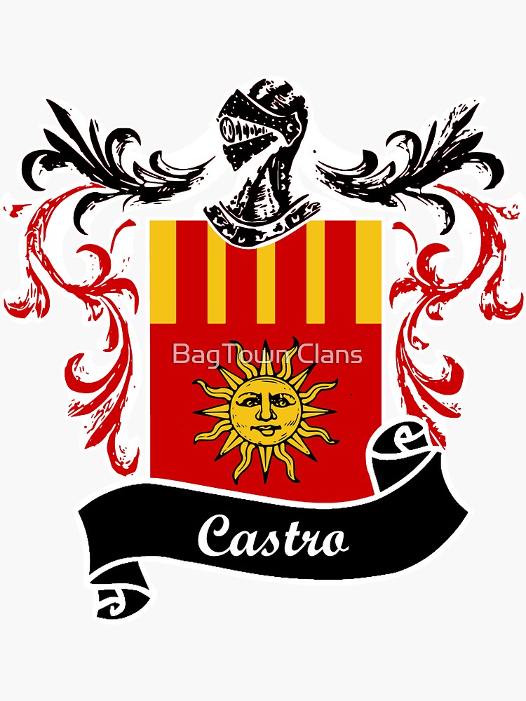 Pegatina «Escudo de armas de Castro» de ljrigby | Redbubble