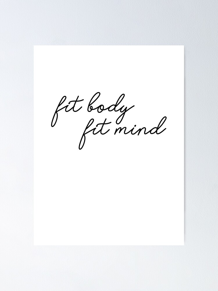 "Fit body, fit mind quote | The Office UK" Poster by art-fox | Redbubble