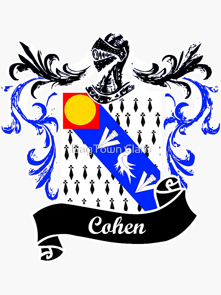 "Cohen Coat of Arms" Sticker by ljrigby | Redbubble