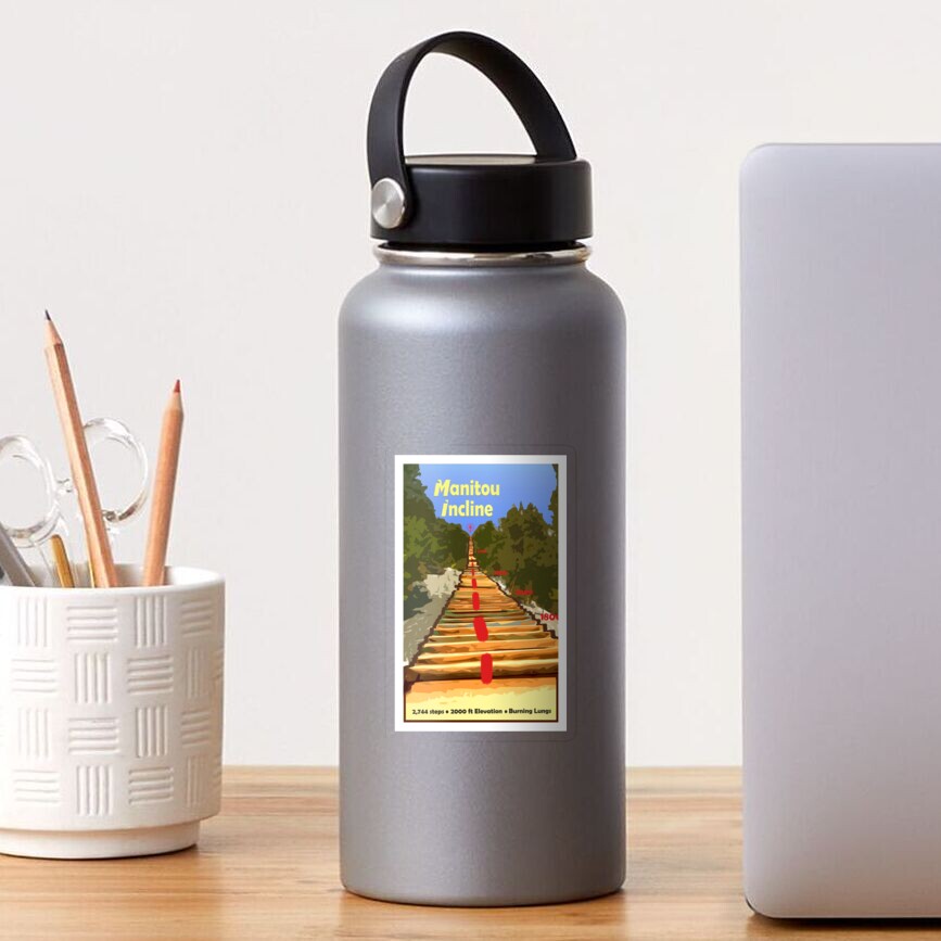 "Manitou Incline Hike Artwork" Sticker for Sale by Nicole Myers | Redbubble