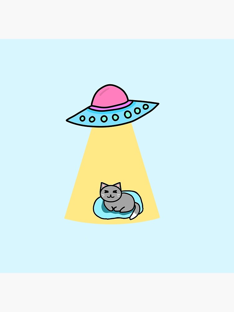 "Alien abduction + cat" Poster by kia999 | Redbubble