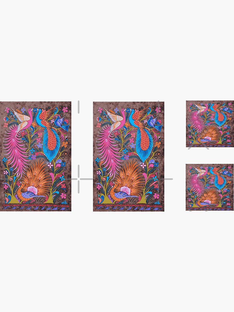 "Amate BIRD bark painting" Sticker for Sale by T-Mex | Redbubble