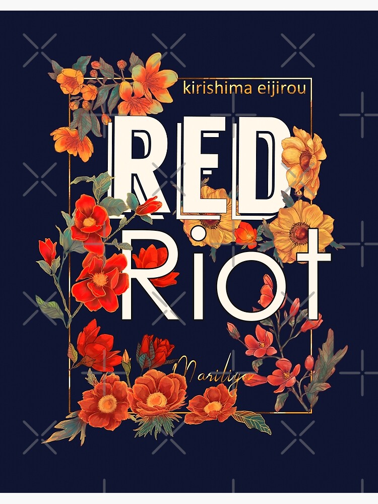 "Red riot - floral " Poster for Sale by Mari-Firefly | Redbubble