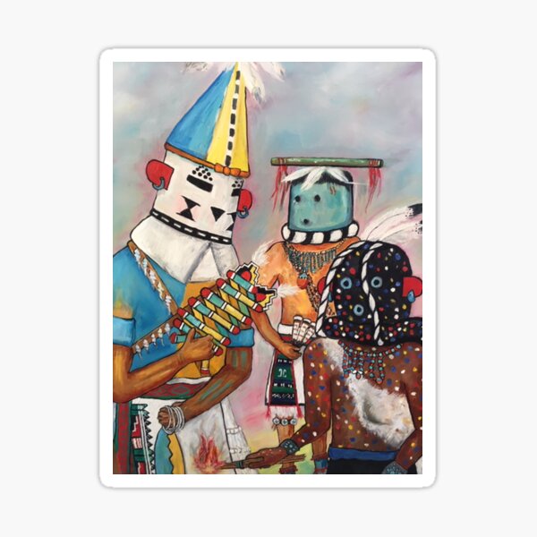 "HOPI KACHINAS AND GODS" Sticker for Sale by tommielee44 | Redbubble