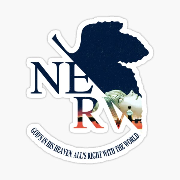 "NERV End of Evangelion " Sticker for Sale by mikeyfade | Redbubble