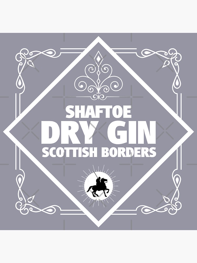 "SHAFTOE GIN Label | Border Reivers" Sticker for Sale by ...