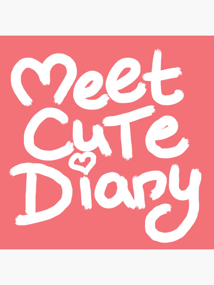 "MEET CUTE DIARY Text Art" Sticker for Sale by EmeryLee | Redbubble