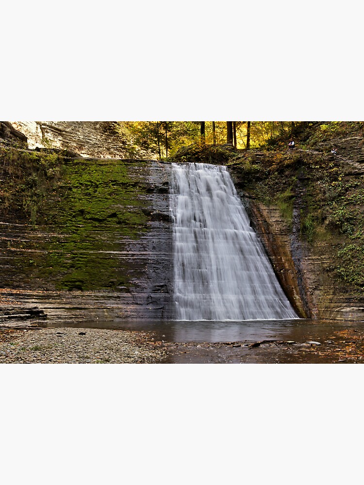 "Waterfall flowing from one side of the ledge." Sticker for Sale by ...