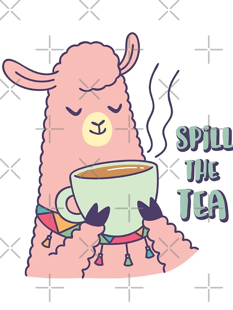 "Llama Drinks Tea" Drawstring Bag for Sale by colorfulstains | Redbubble