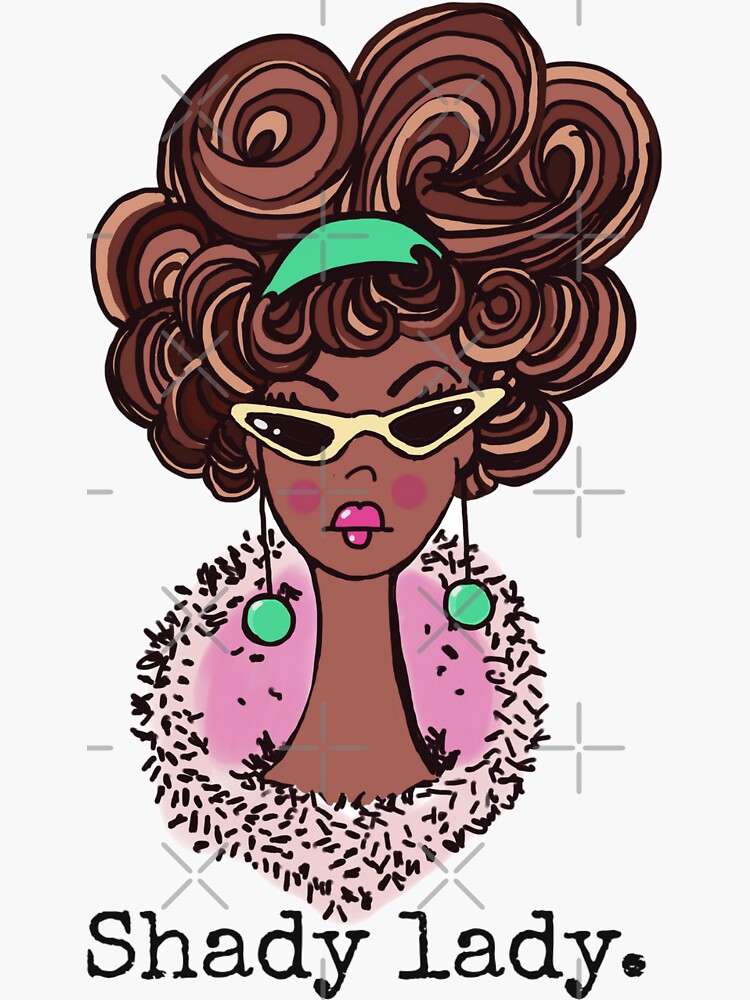 "Shady lady" Sticker for Sale by spookybrill | Redbubble