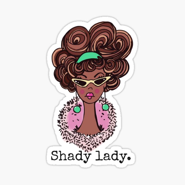 "Shady lady" Sticker for Sale by spookybrill | Redbubble