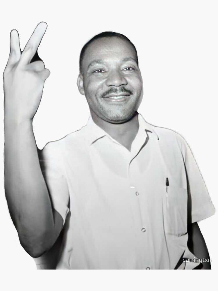"MLK Peace Sign" Sticker by carringtxn | Redbubble