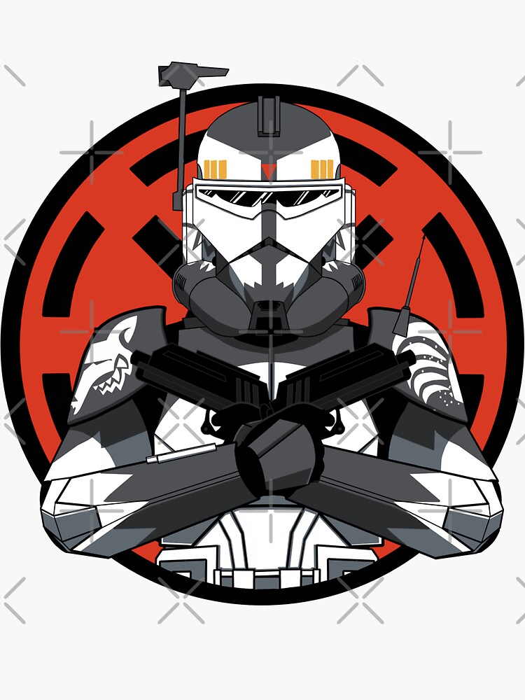 "Commander Wolffe CT " Sticker for Sale by Snow Noir | Redbubble