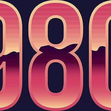"1980's retro style lettering. 1980's logo, sticker." Sticker for Sale ...