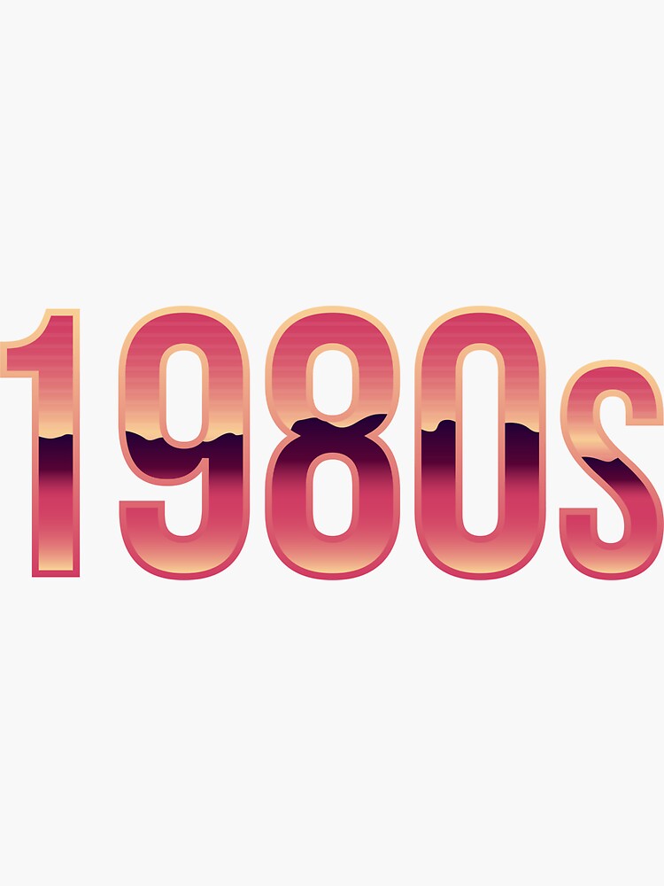 "1980's retro style lettering. 1980's logo, sticker." Sticker for Sale ...