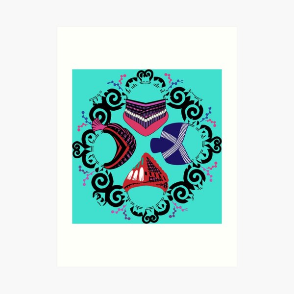 "Hmong Hats" Art Print for Sale by Vue1 | Redbubble