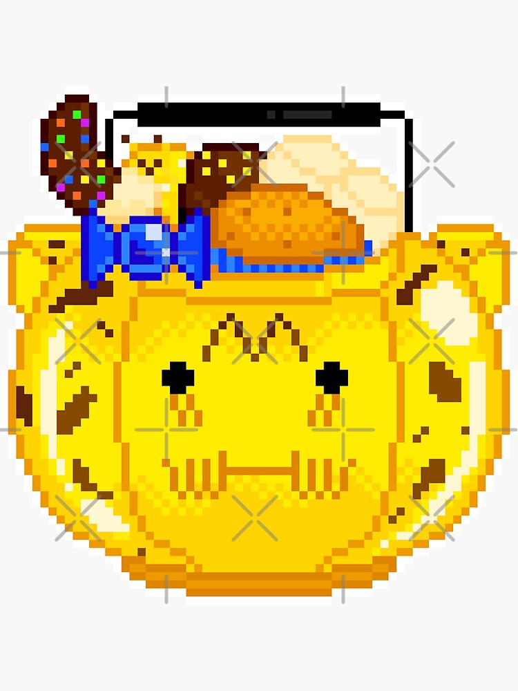 "Pixel Banana Cat Candy Pail" Sticker for Sale by ShadedPenumbra ...