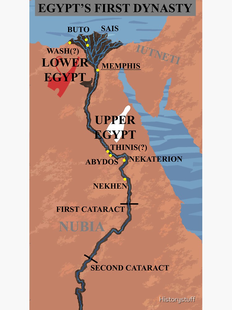 "First Dynasty of Egypt Map " Sticker by Historystuff | Redbubble