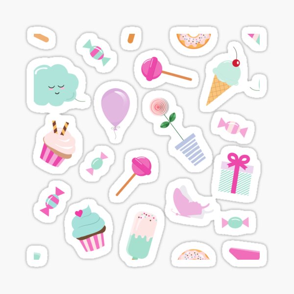 "COLORFUL SWEETS, TENDER SWEETS" Sticker for Sale by angelescar | Redbubble