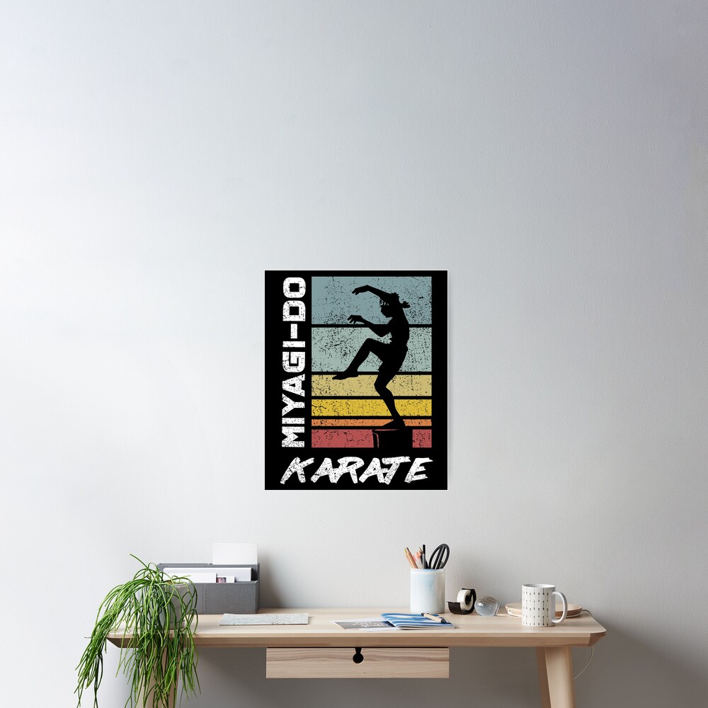 "Vintage Miyagi-Do Karate Swan Kick Martial Arts" Poster by pixeljamz ...