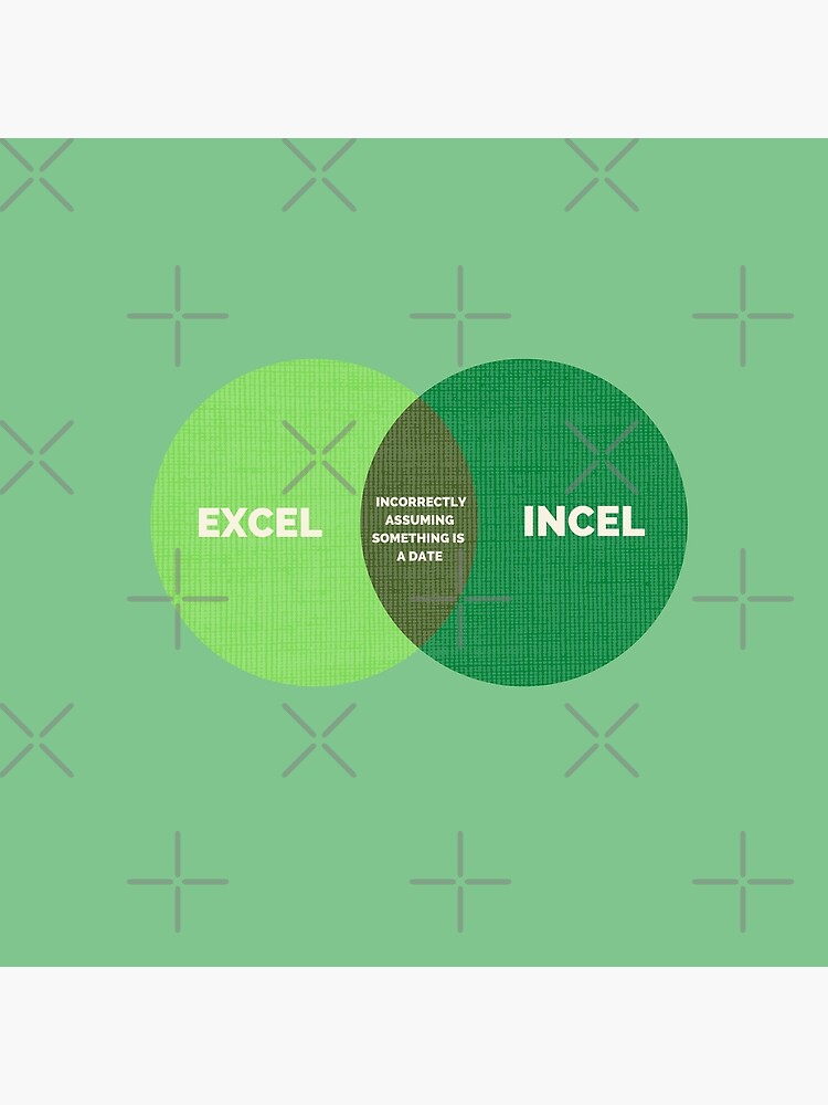"Excel, Incel Venn Diagram" Floor Pillow for Sale by melbournegirl ...