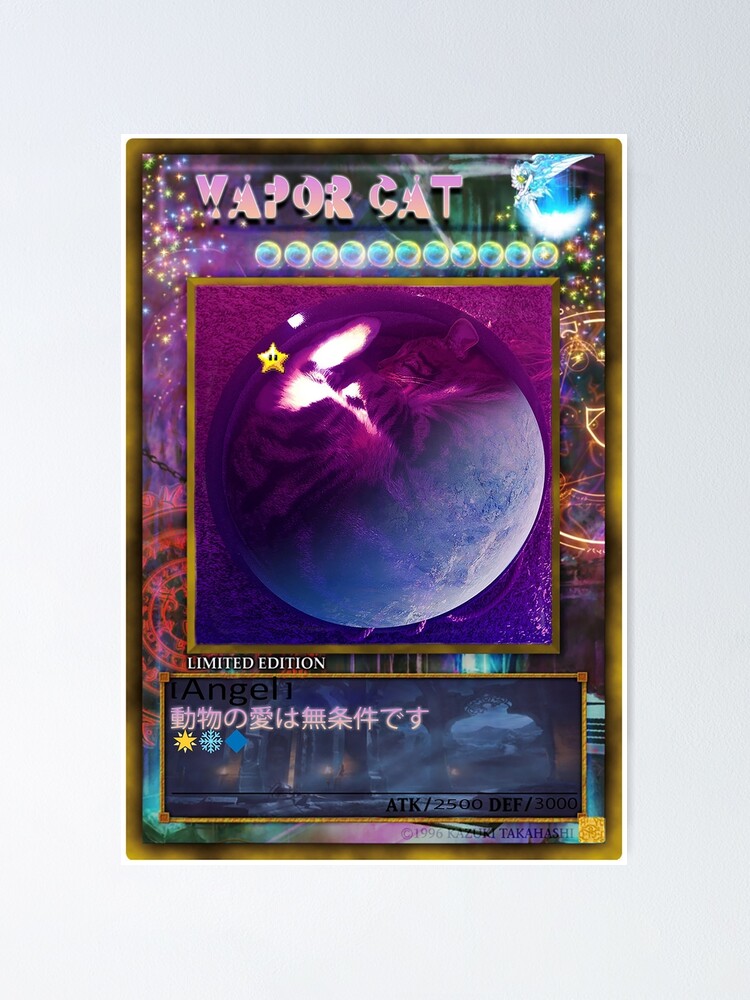 "Vapor Cat" Poster by Crystalskin1 | Redbubble