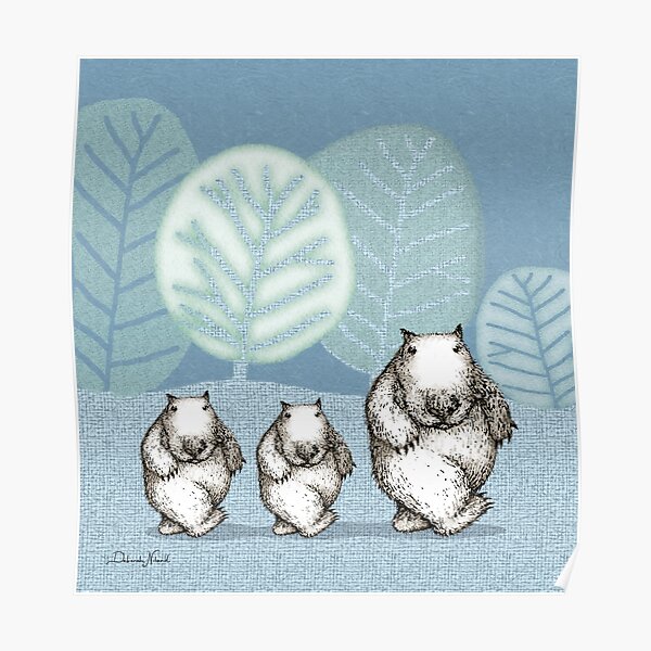 "Wombat Walk" Poster by blueparrot | Redbubble