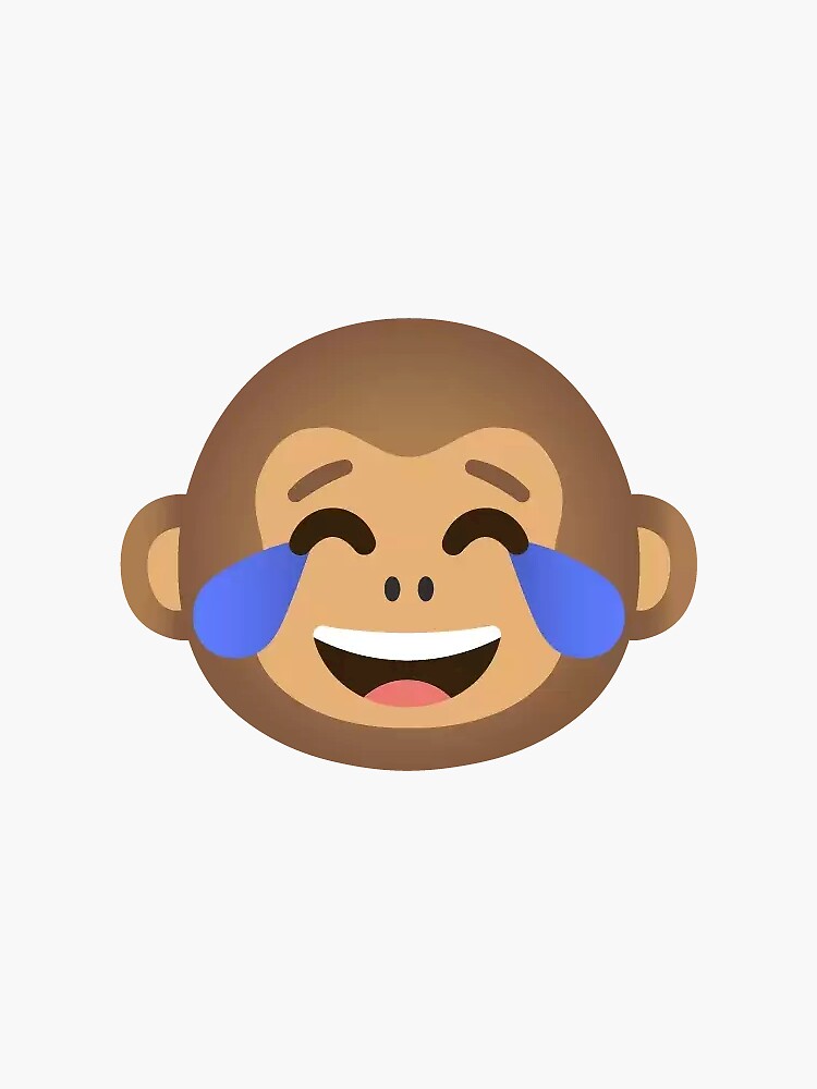 "Laughing Monkey Emoji" Sticker for Sale by faithyyy13 | Redbubble