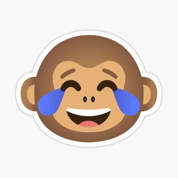 "Laughing Monkey Emoji" Sticker for Sale by faithyyy13 | Redbubble